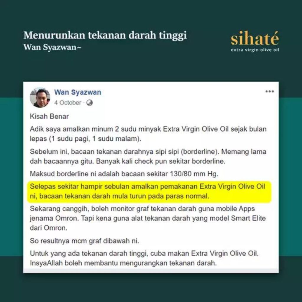 Evoo Sihate – Solusi Kencing Manis, Darah Tinggi, Kolestrol Dan Jantung